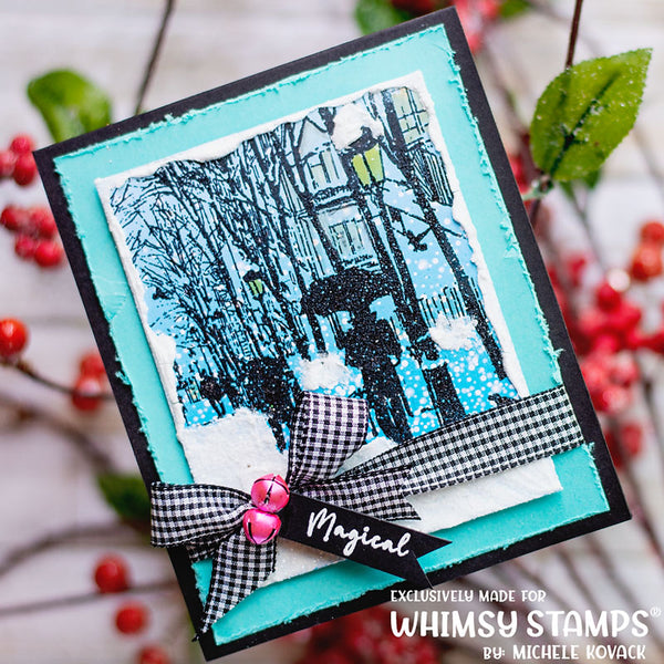 Blissful Winter Rubber Cling Stamp | Whimsy Stamps