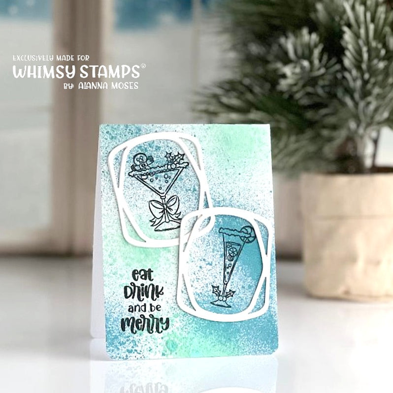 Cocktails Clear Stamps– Whimsy Stamps