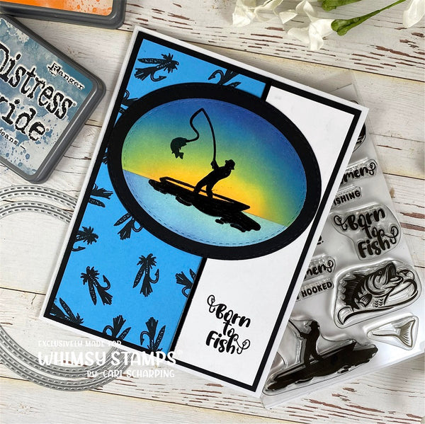 Born to Fish Clear Stamps | Whimsy Stamps