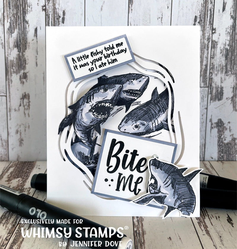 Shark Week Clear Stamps– Whimsy Stamps