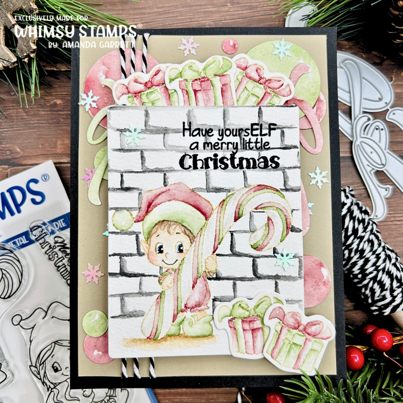Elves on Christmas Clear Stamps– Whimsy Stamps
