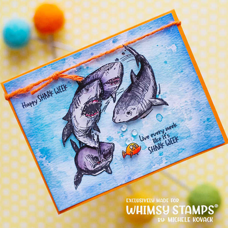 Shark Week Clear Stamps– Whimsy Stamps