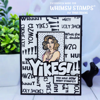 Yikes Word and Shadow Die Set | Whimsy Stamps