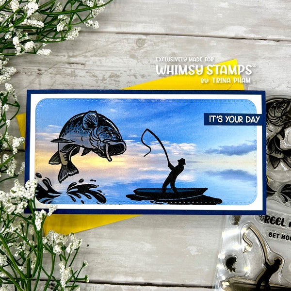 Born to Fish Clear Stamps | Whimsy Stamps