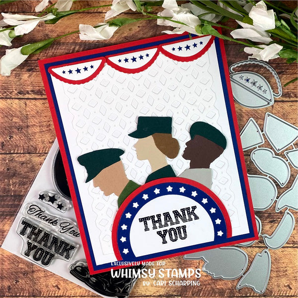Military Profiles Die Set | Whimsy Stamps