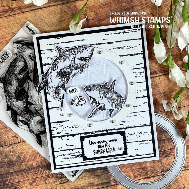 Shark Week Clear Stamps– Whimsy Stamps