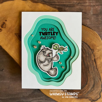 Big Love Manatees Clear Stamps | Whimsy Stamps
