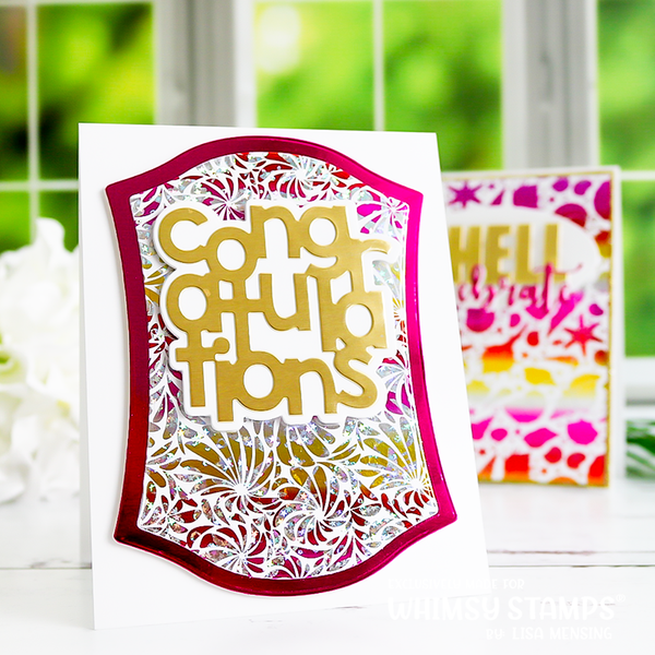 Congratulations Word and Shadow Die Set | Whimsy Stamps