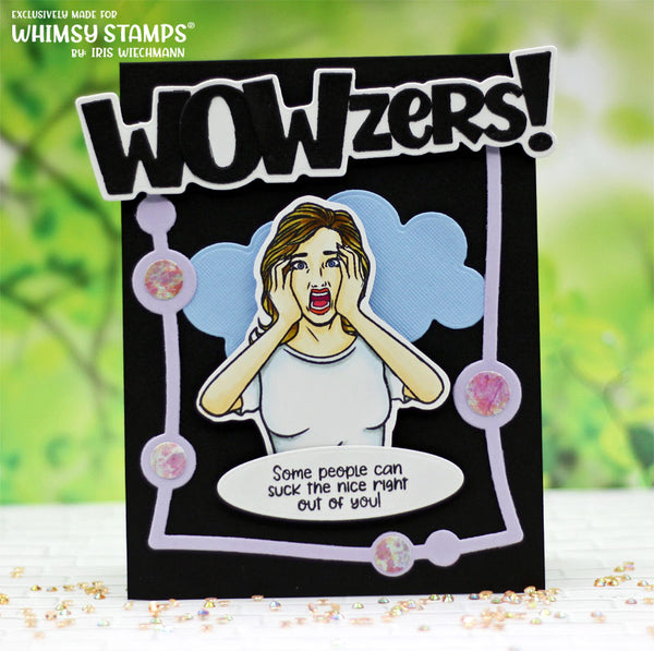Wowzers Word and Shadow Die Set | Whimsy Stamps