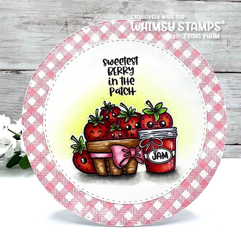 Sweet Strawberries Clear Stamps– Whimsy Stamps