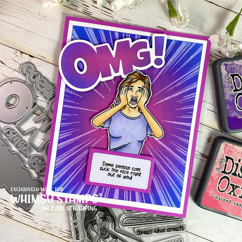 Burst Background Rubber Cling Stamp– Whimsy Stamps