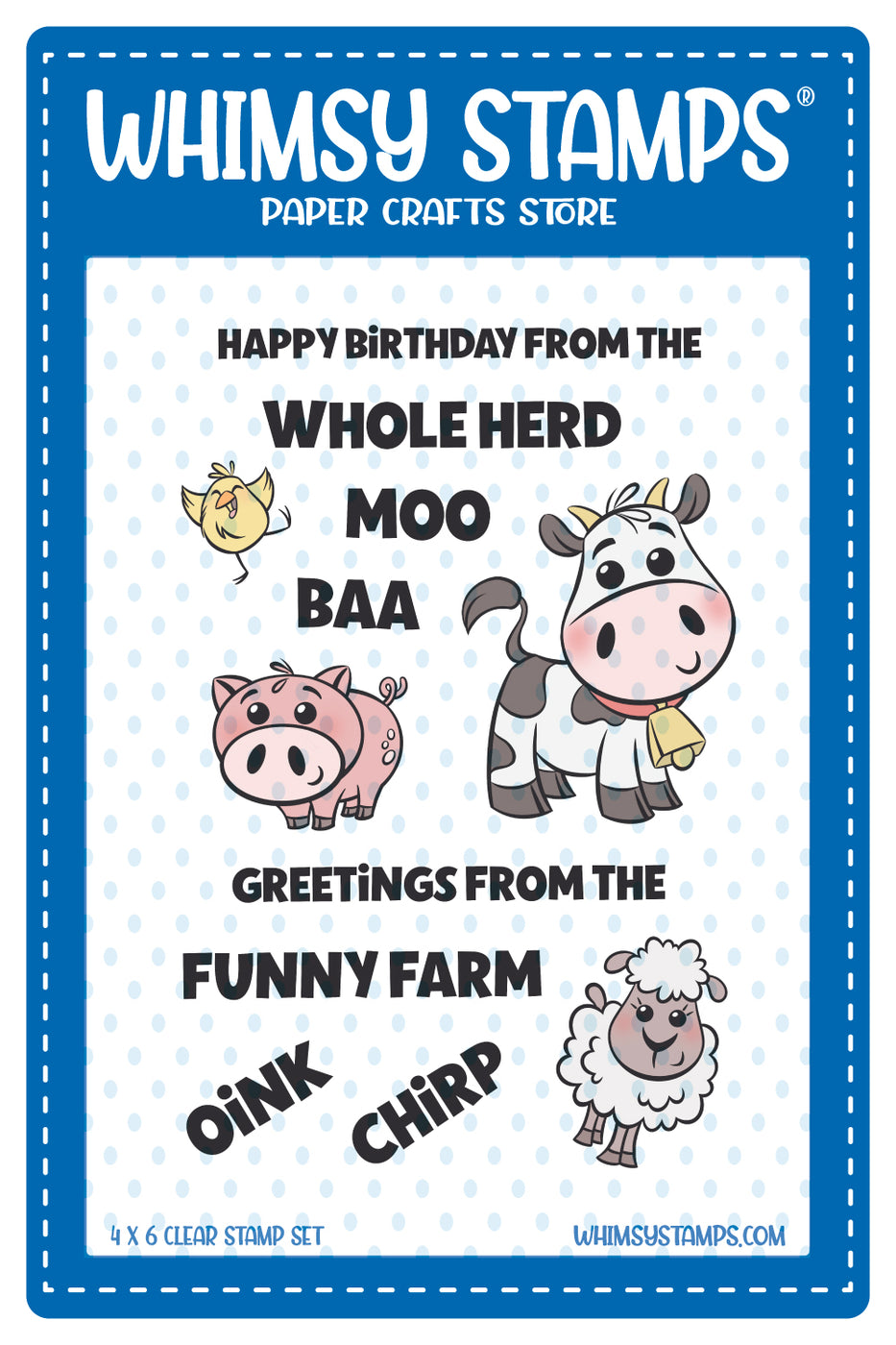 Barnyard Animals Clear Stamps– Whimsy Stamps