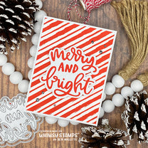 Brushed Stripes Background Rubber Cling Stamp