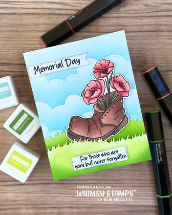 Poppy Remembrance Clear Stamps | Whimsy Stamps