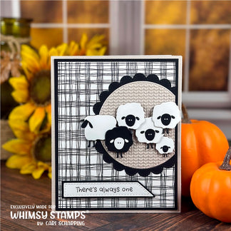 Scratchy Plaid Background Rubber Cling Stamp – Whimsy Stamps