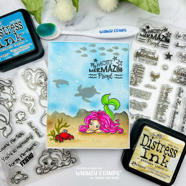 Mermaid Moments Clear Stamps | Whimsy Stamps