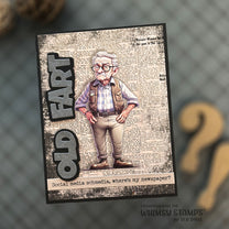 Quick Card Fronts - Old Fart Grandpa | Whimsy Stamps
