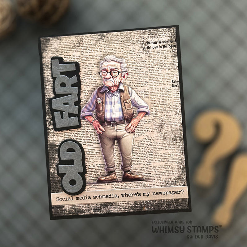 Old Fart Geezer Word and Shadow Die Set– Whimsy Stamps