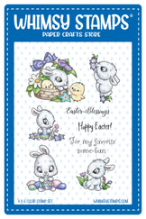 Easter Bunnies Clear Stamps | Whimsy Stamps