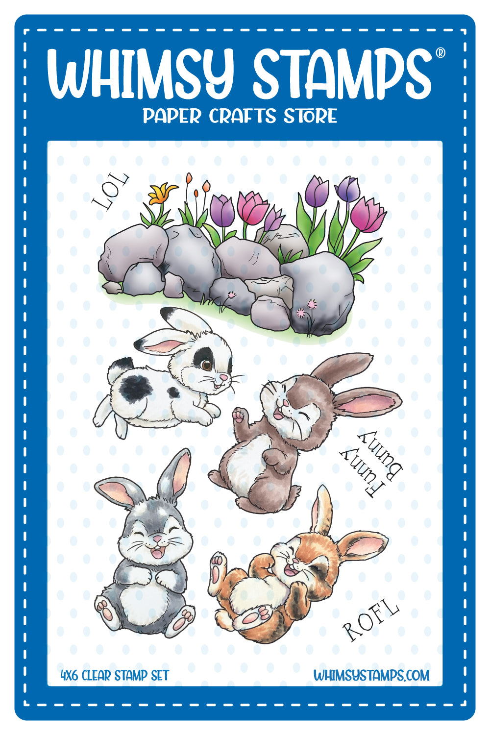 Funny Bunnies Clear Stamps | Whimsy Stamps