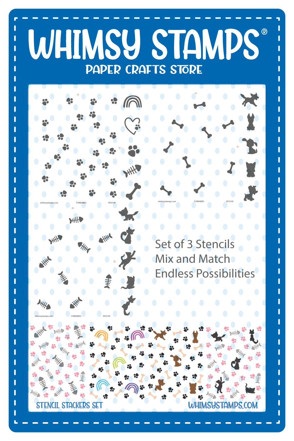 Stencil Stackers Set - Furbabies– Whimsy Stamps