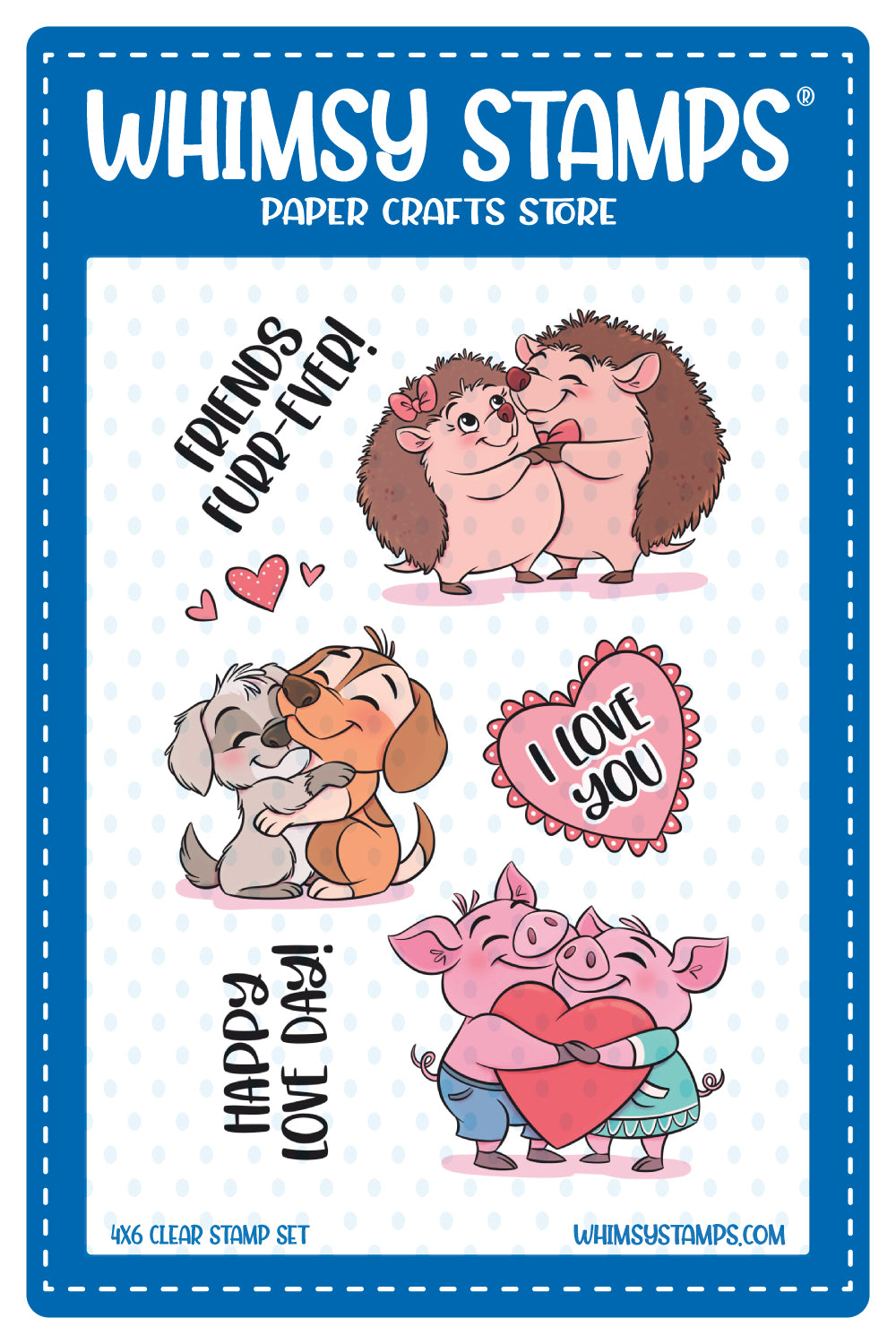 Furry Friends Clear Stamps | Whimsy Stamps