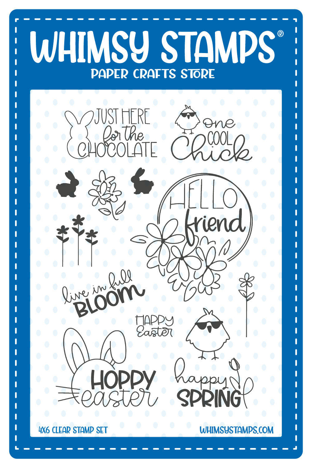 Hello Friend Clear Stamps | Whimsy Stamps