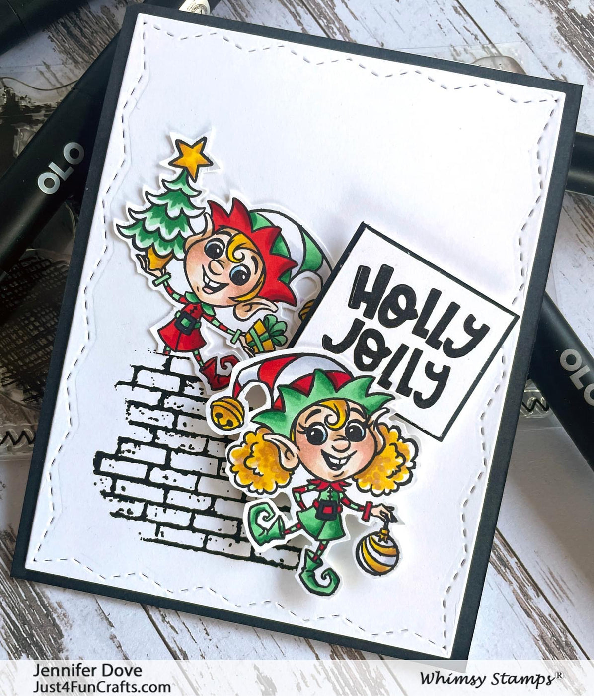 Holly Jolly Elves Clear Stamps– Whimsy Stamps