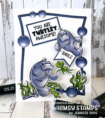 Big Love Manatees Clear Stamps | Whimsy Stamps