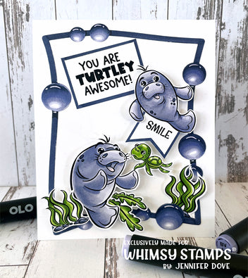 Big Love Manatees Clear Stamps | Whimsy Stamps