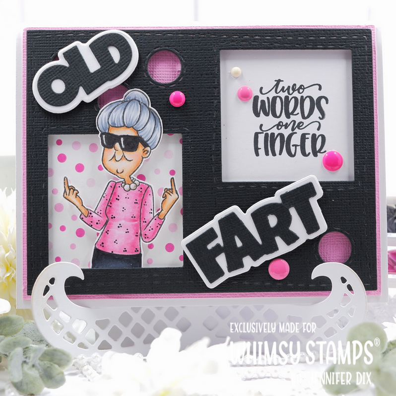 Old Fart Geezer Word and Shadow Die Set– Whimsy Stamps