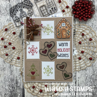 Gingerbread Greetings Clear Stamps – Whimsy Stamps