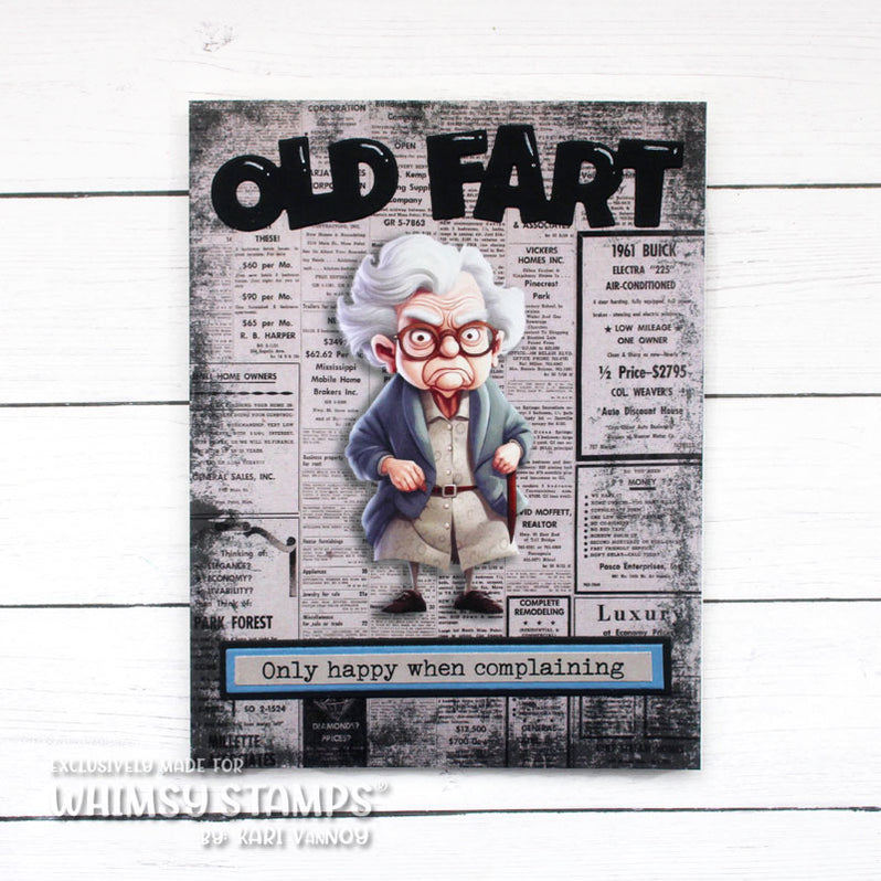 Quick Card Fronts - Old Fart Grandma– Whimsy Stamps
