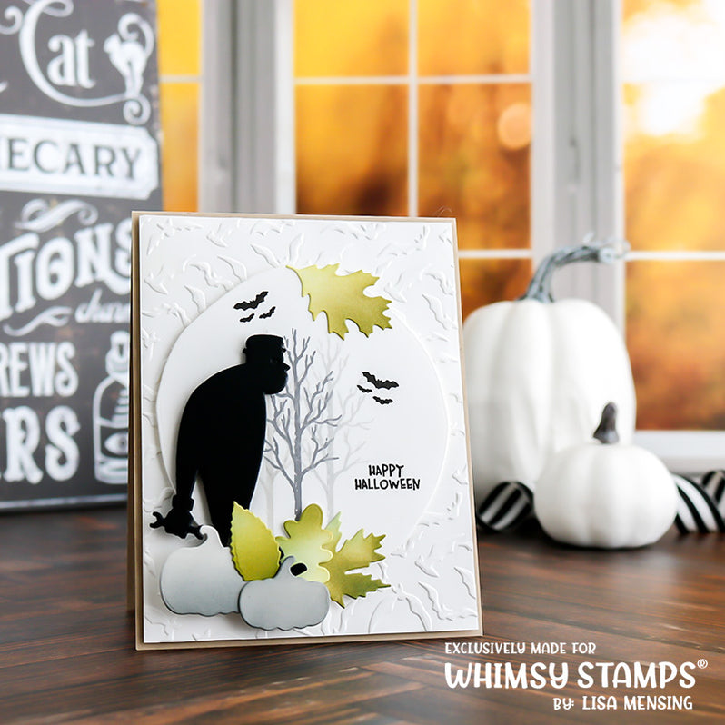 Slimline Embossing Folder - Bats Galore– Whimsy Stamps