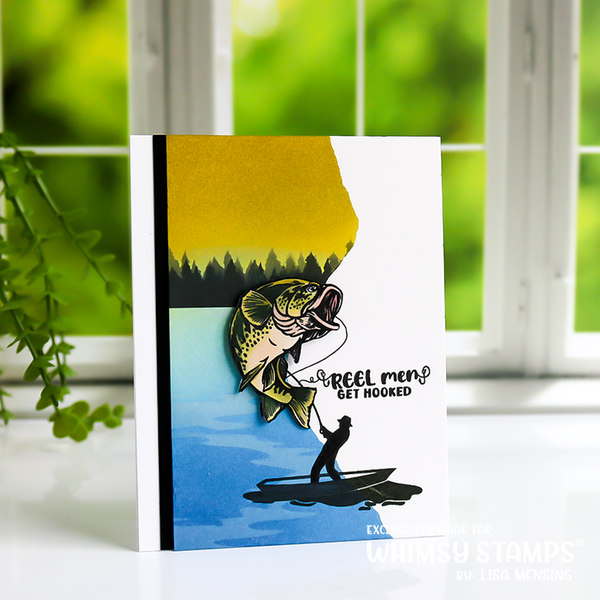 Born to Fish Clear Stamps | Whimsy Stamps