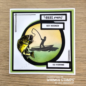 Born to Fish Clear Stamps– Whimsy Stamps