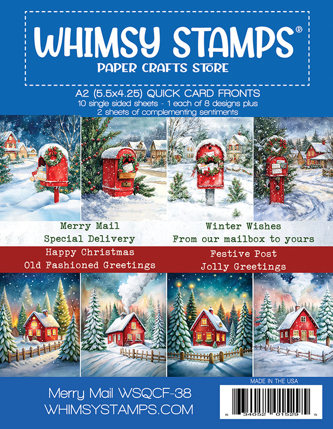 Quick Card Fronts - Merry Mail | Whimsy Stamps