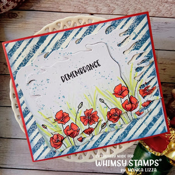 Brushed Stripes Background Rubber Cling Stamp Whimsy Stamps