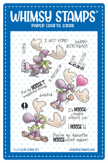Moose't Wonderful Clear Stamps | Whimsy Stamps