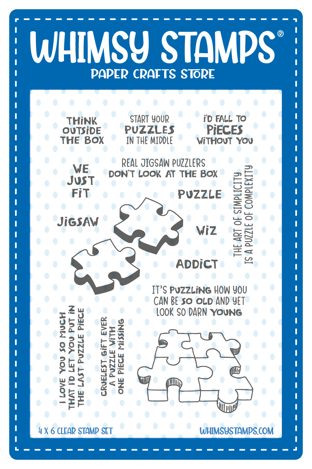Puzzle It Clear Stamps– Whimsy Stamps