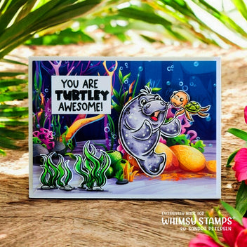 Big Love Manatees Clear Stamps | Whimsy Stamps