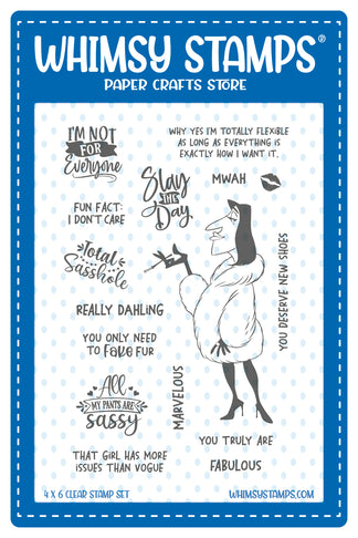 Slay the Day Clear Stamps | Whimsy Stamps
