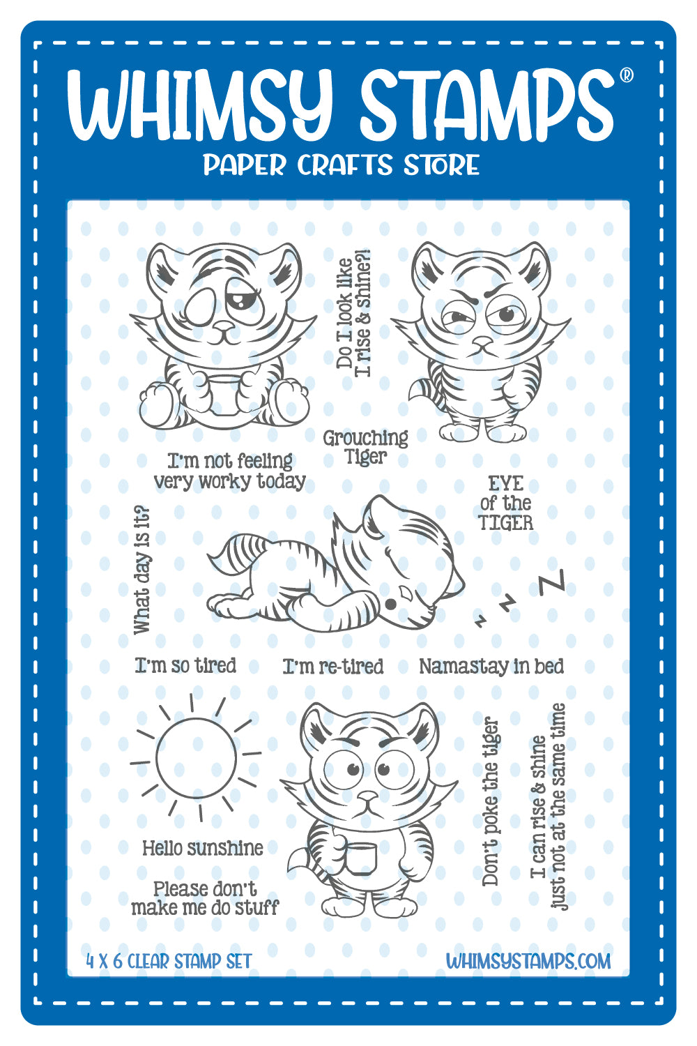 Tabby Tigers Too Clear Stamps– Whimsy Stamps