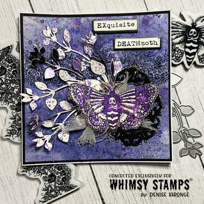 Exquisite Beauty Rubber Cling Stamp– Whimsy Stamps