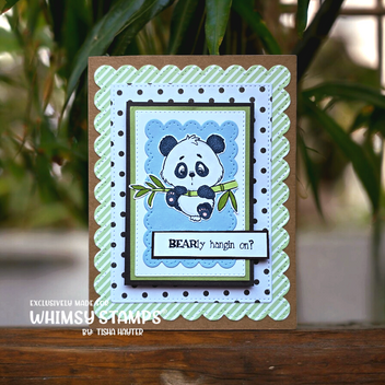 Panda Get Well Clear Stamps | Whimsy Stamps