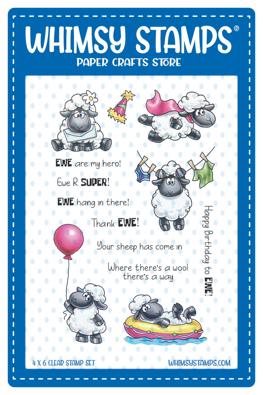 Sheepish Moments Clear Stamps– Whimsy Stamps