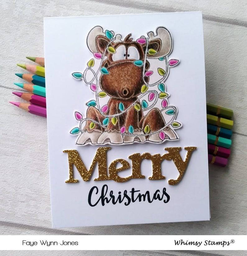 Moose Tangle Rubber Cling Stamp– Whimsy Stamps