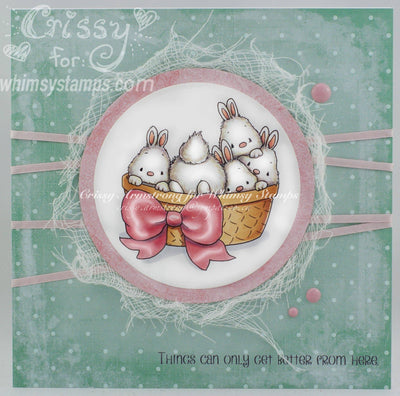 Basket of Bunnies - Digital Stamp– Whimsy Stamps