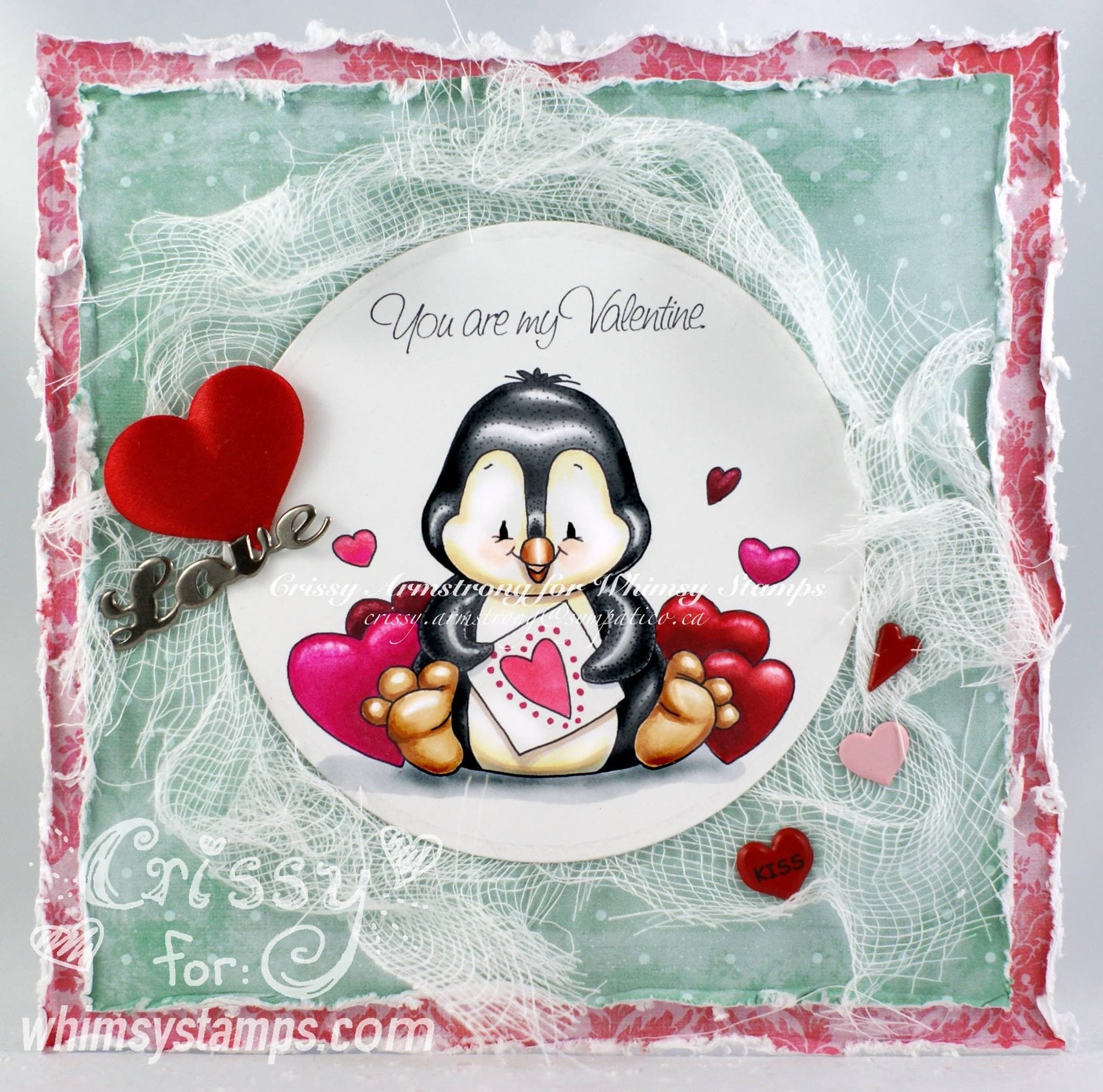 Penguin Valentine - Digital Stamp– Whimsy Stamps