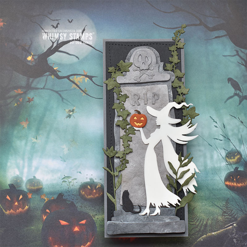 Slimline Decrepit Grave Die Set– Whimsy Stamps